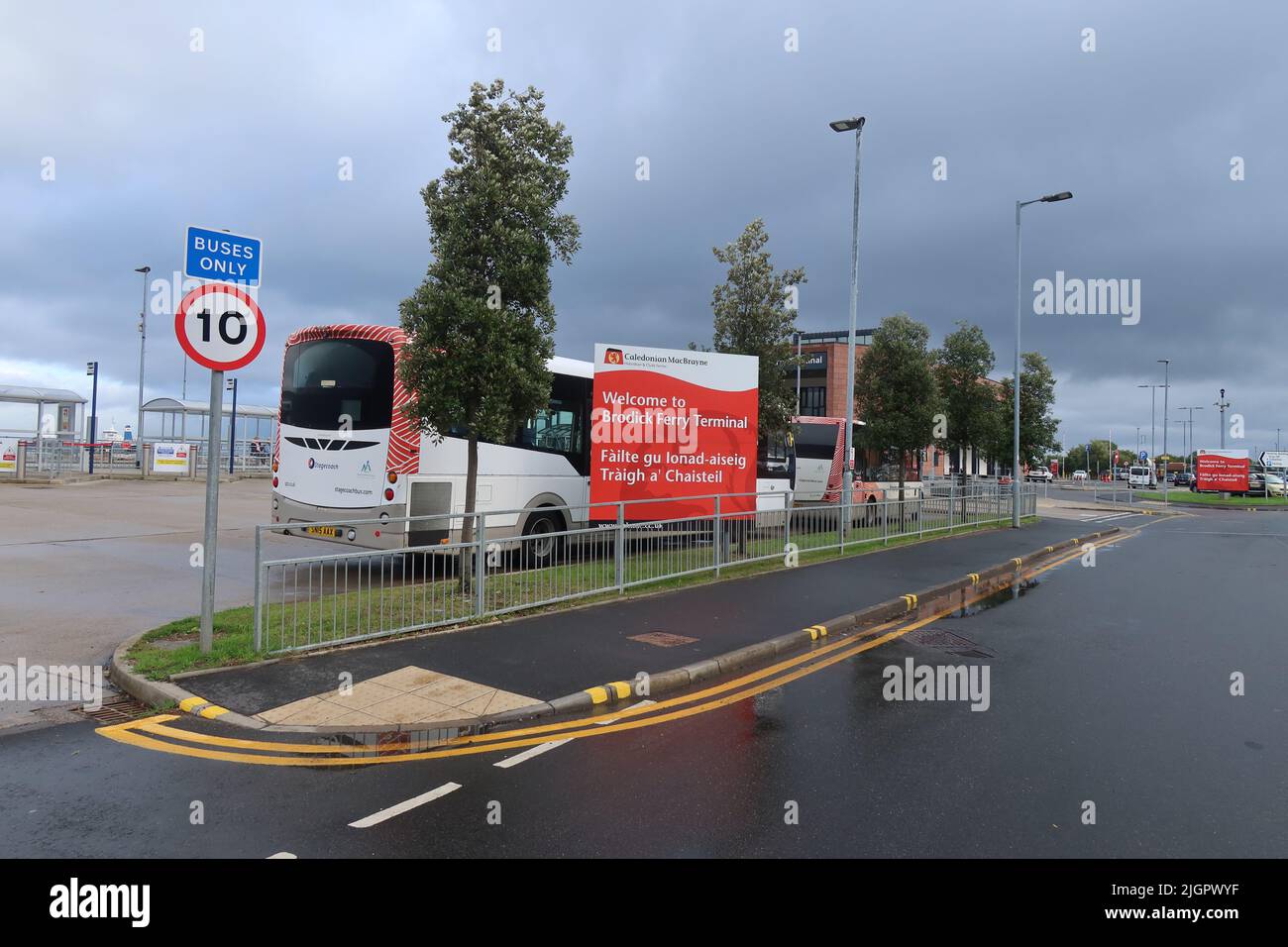 Brodick ferry terminal. Arran Coastal Way. Isle of Arran. North ...