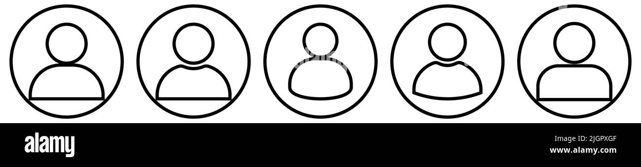 Profile line icons. Symbol for website design, logo, app, UI. Vector ...