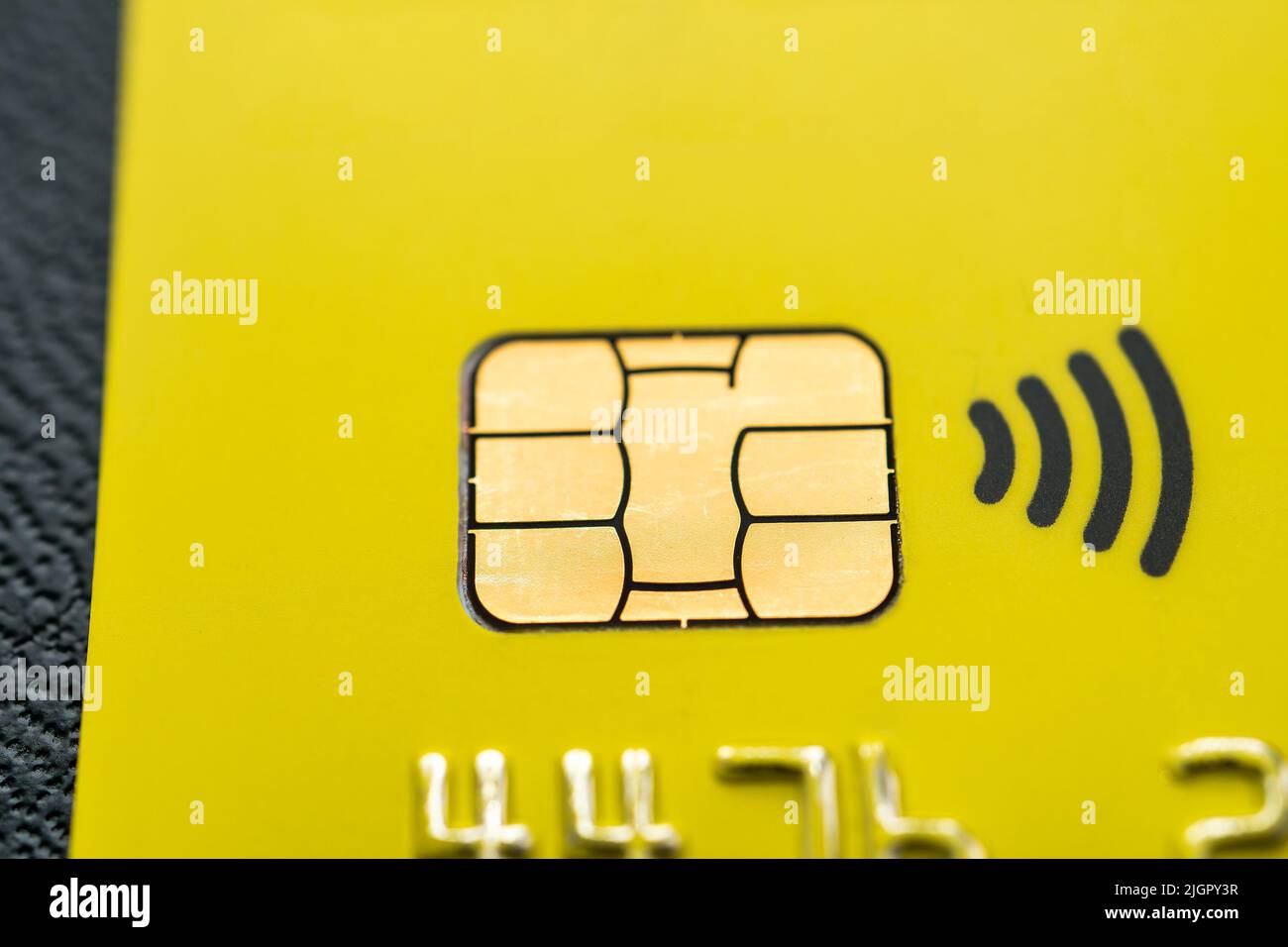 Close-up shot of a debit or credit plastic card with a chip Stock Photo ...
