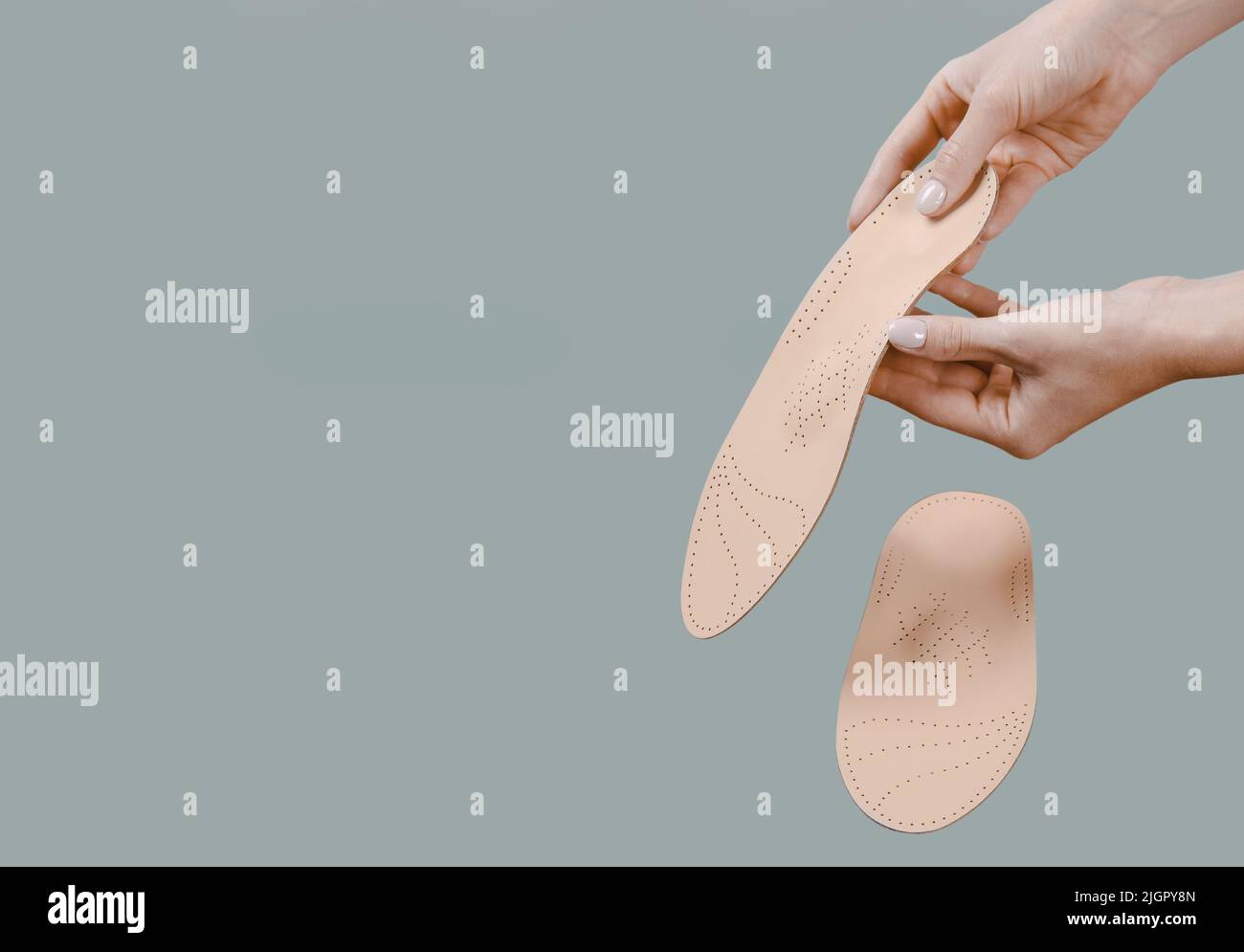 Orthopedic insole isolated on a white background. Medical insoles ...