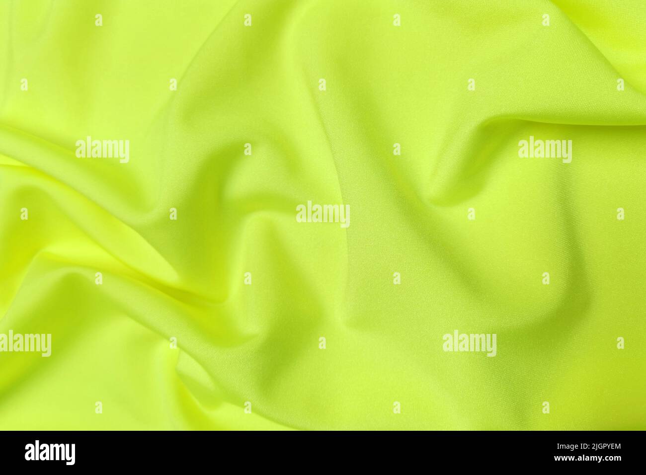 Yellow supplex crumpled or wavy fabric texture background. Abstract ...
