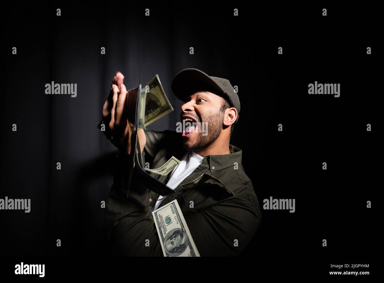 Man hat throwing money hi-res stock photography and images - Alamy