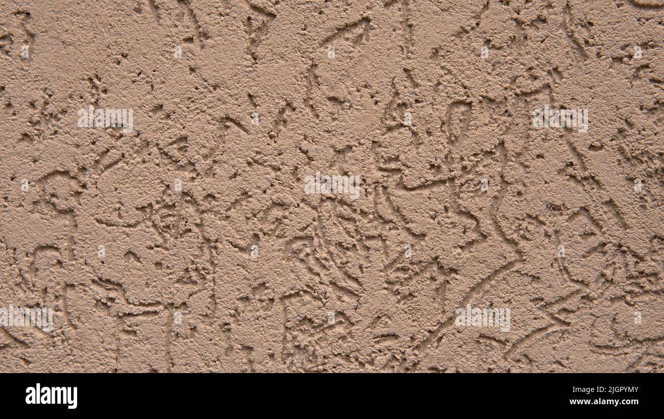 Beautiful light brown texture of concrete wall of the house. Abstract ...