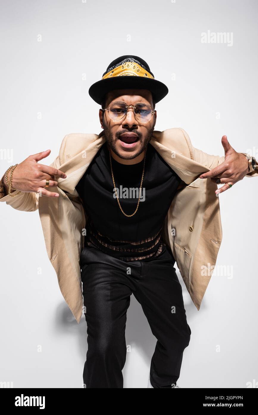 Rap musician singing in studio hi-res stock photography and images - Alamy
