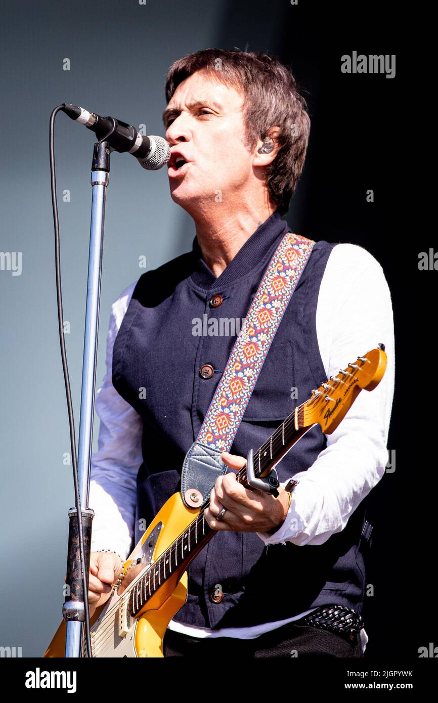 London, UK - July 9th, 2022: Johnny Marr performing at American Express ...