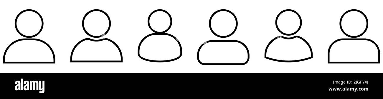 User line icons. Profile icon. Symbol for website design, logo, app, UI ...