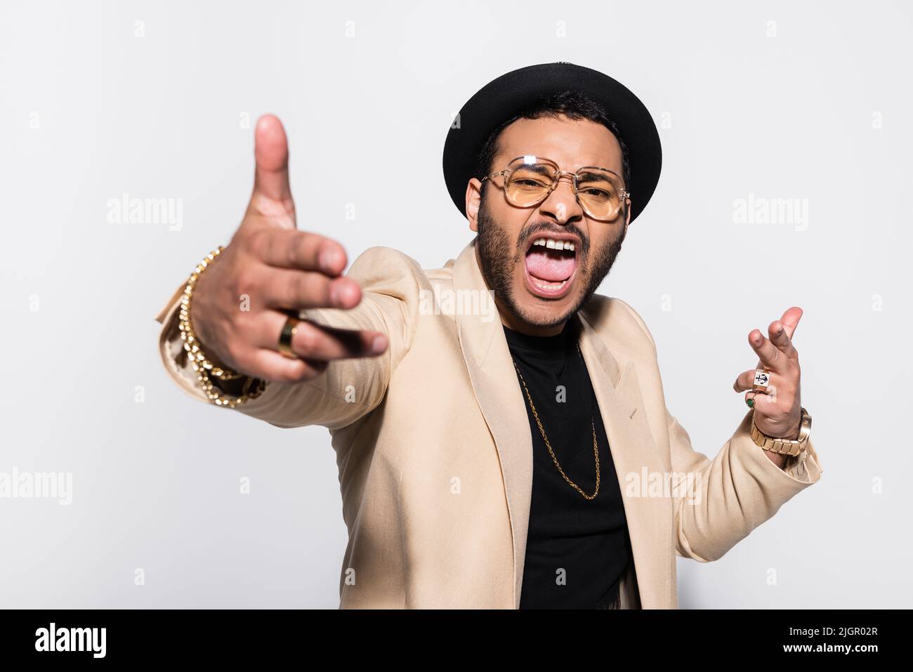 Hands gesture rapper hi-res stock photography and images - Alamy