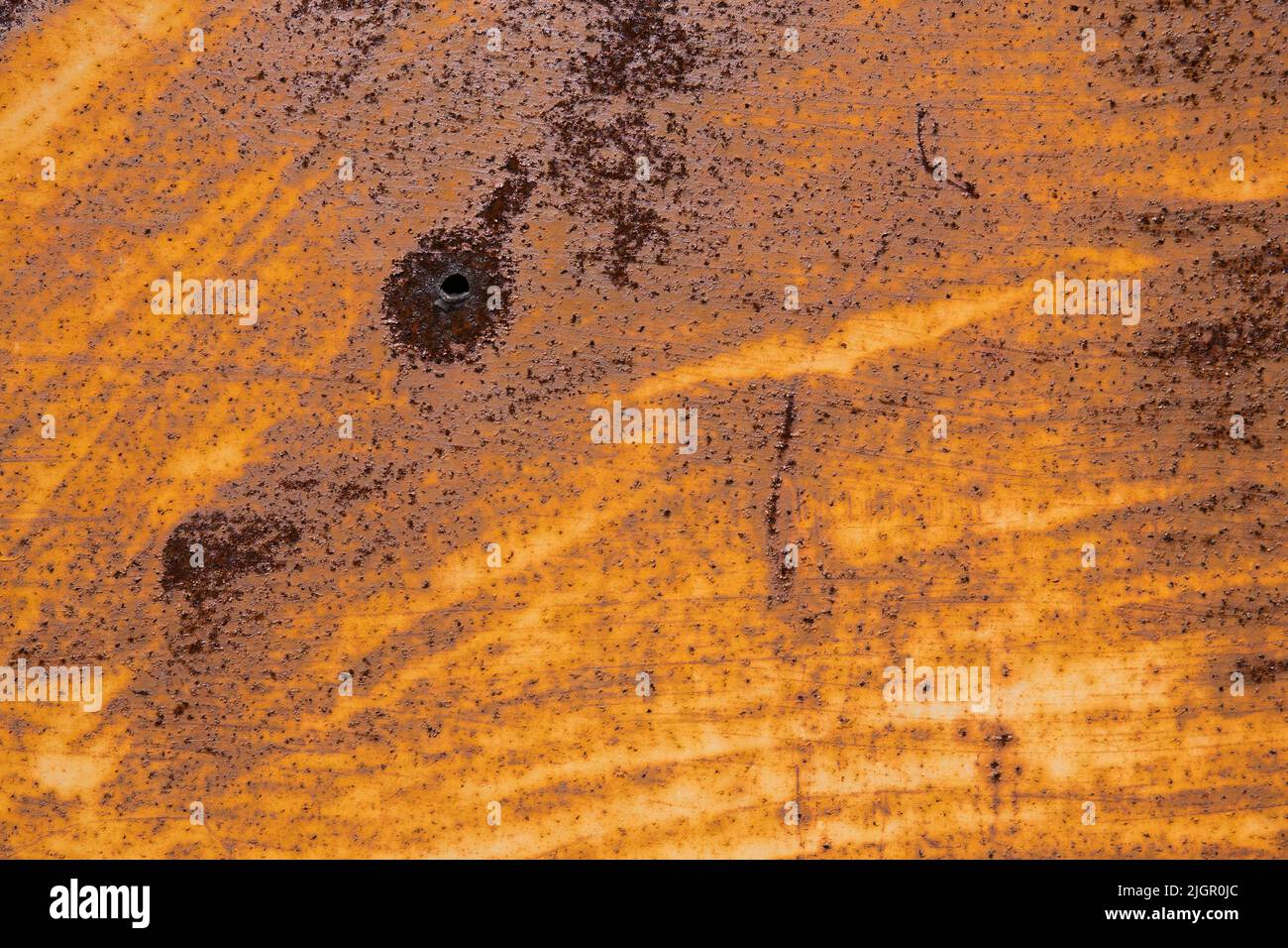 A scratched sheet of old metal surface with a rusty. Abstract vintage ...