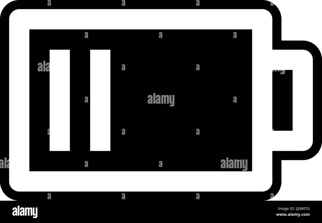 User interface half battery icon Stock Vector Image & Art - Alamy