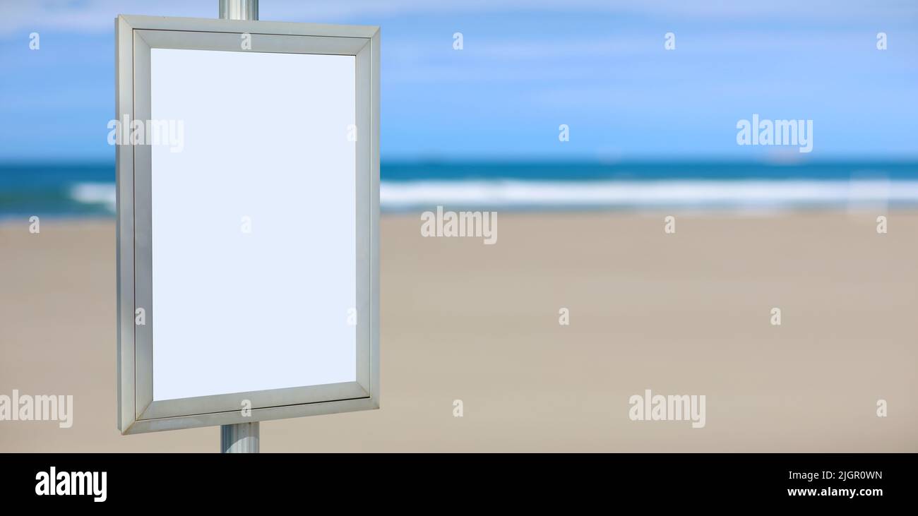 beach rules signs on board by the sea. Public information notice at ...