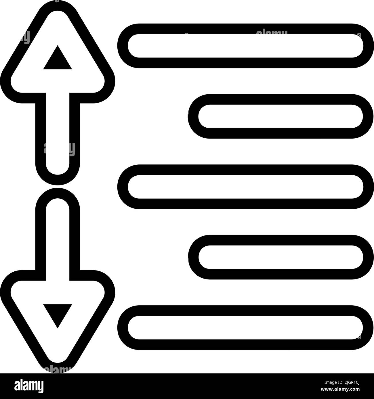 User interface line spacing adjustment icon Stock Vector Image & Art ...