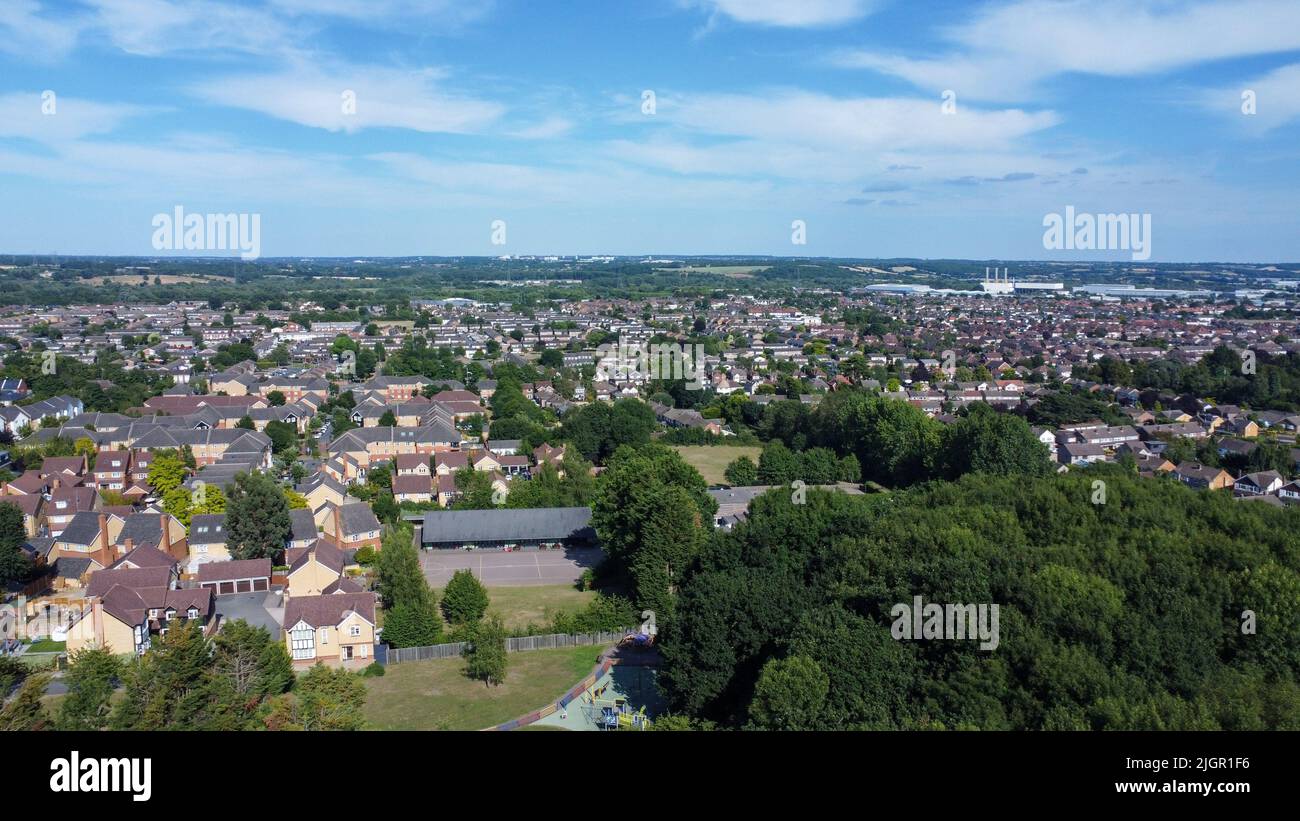 Aerial view of English housing estate in Hoddesdon Stock Photo - Alamy