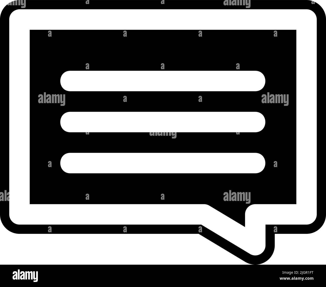 User interface chat bubble Black and White Stock Photos & Images - Alamy