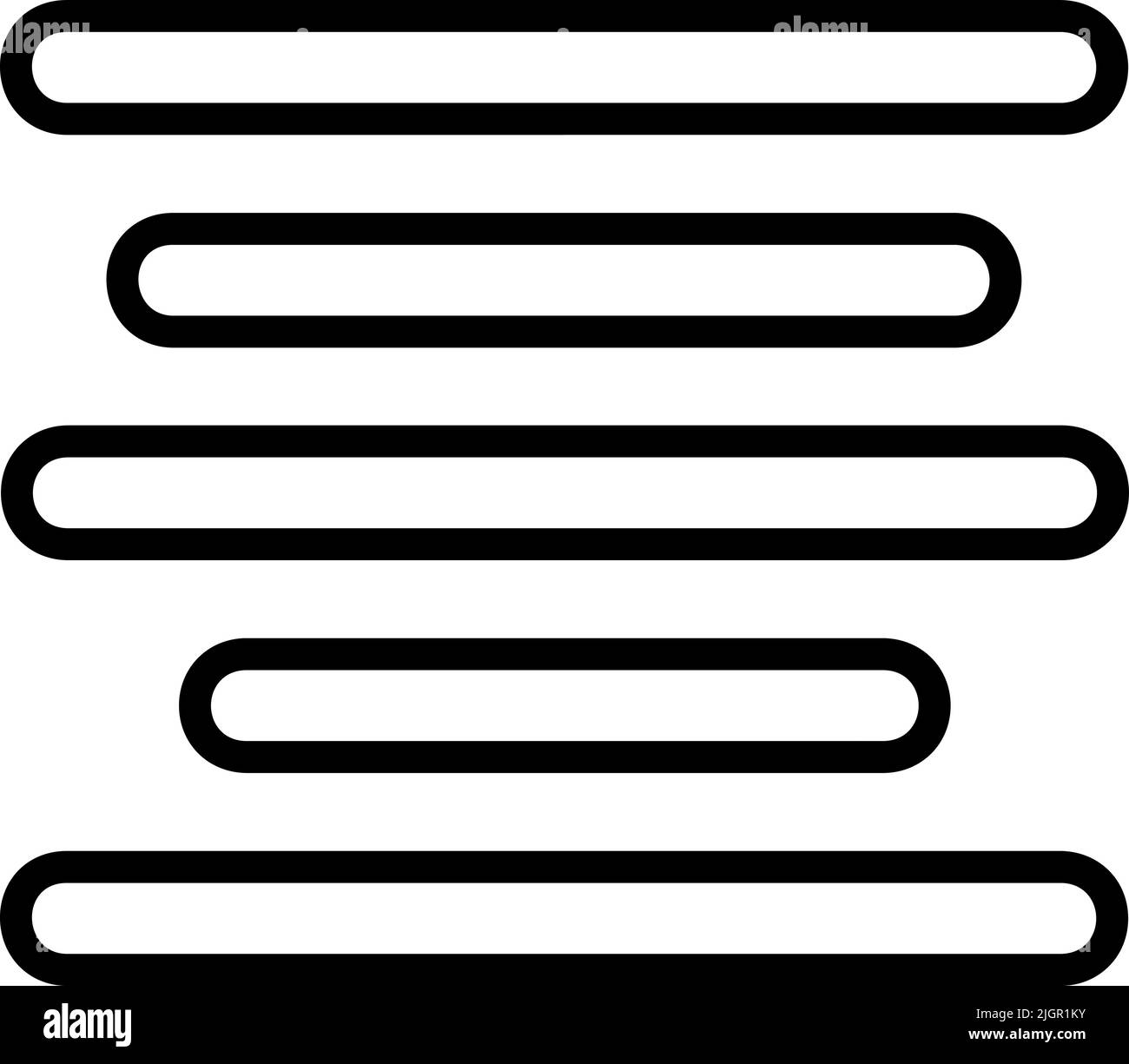 Center alignment icon sign Black and White Stock Photos & Images - Alamy