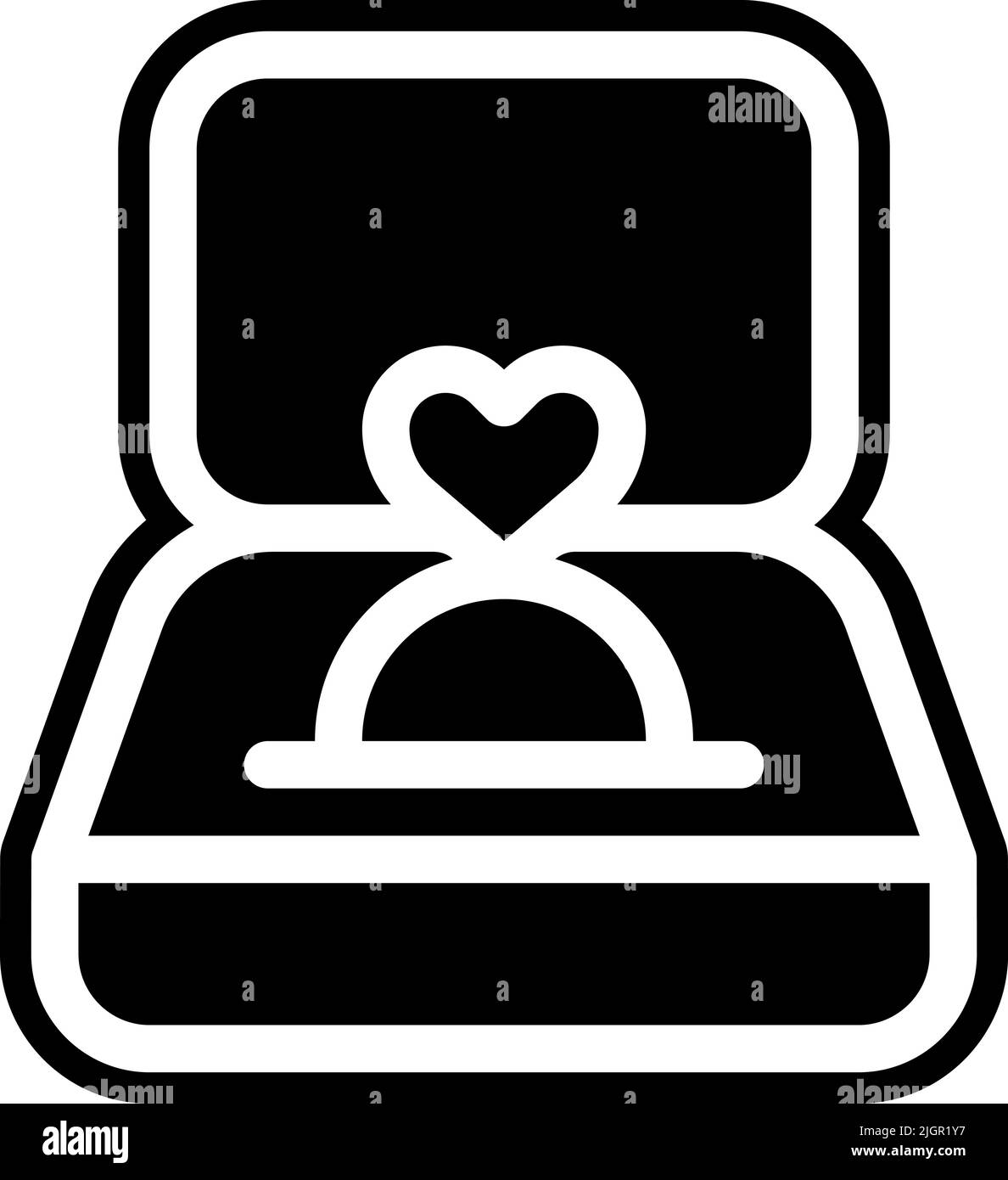 Couple ring icon outline Black and White Stock Photos & Images - Alamy