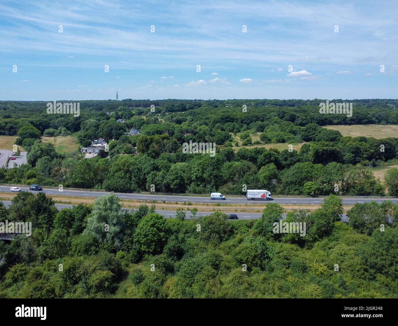 Aerial view of motorway in Hoddesdon Stock Photo - Alamy