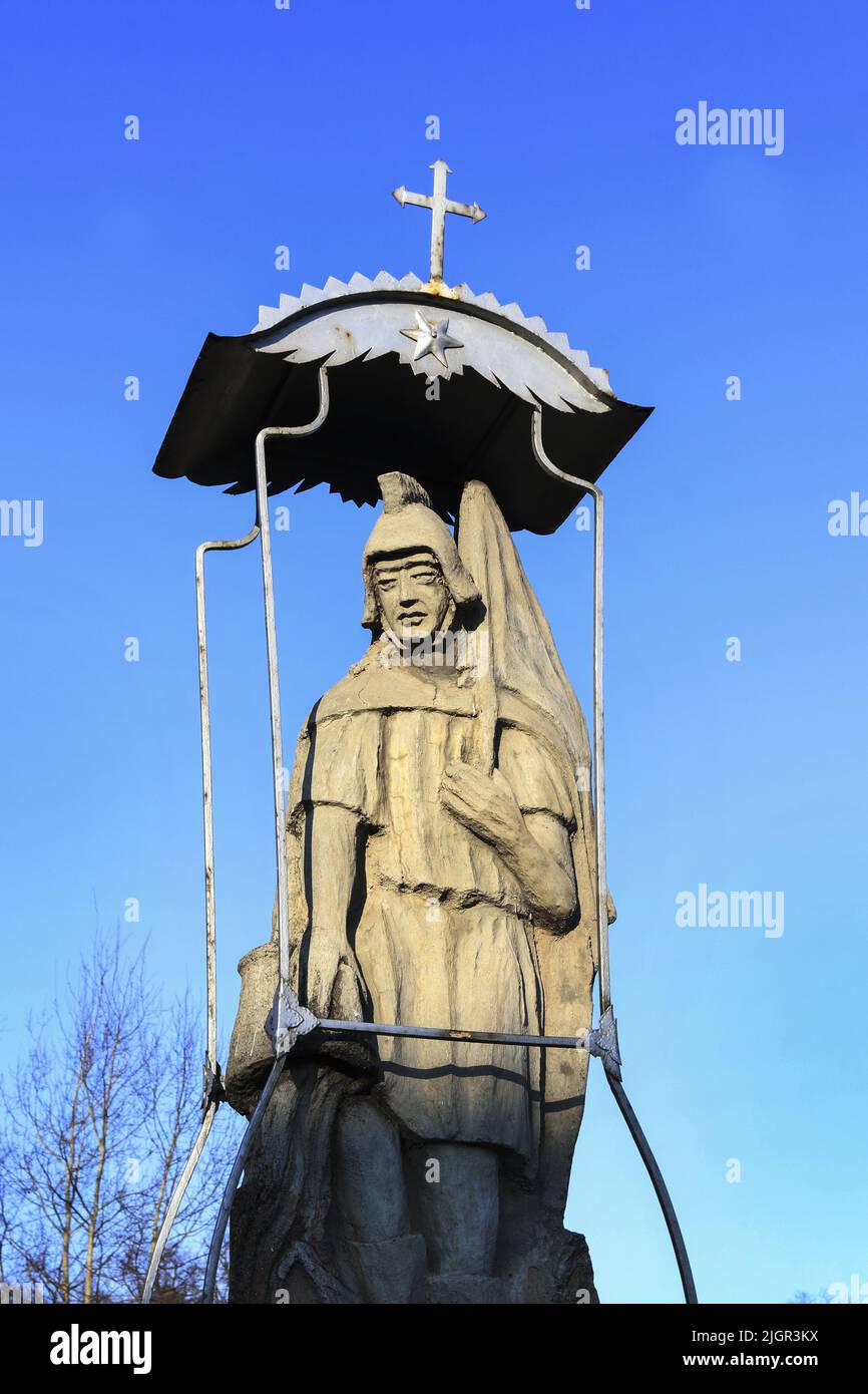 A statue of unknown Roman soldier in tribute to Roman Empire. Ancient ...