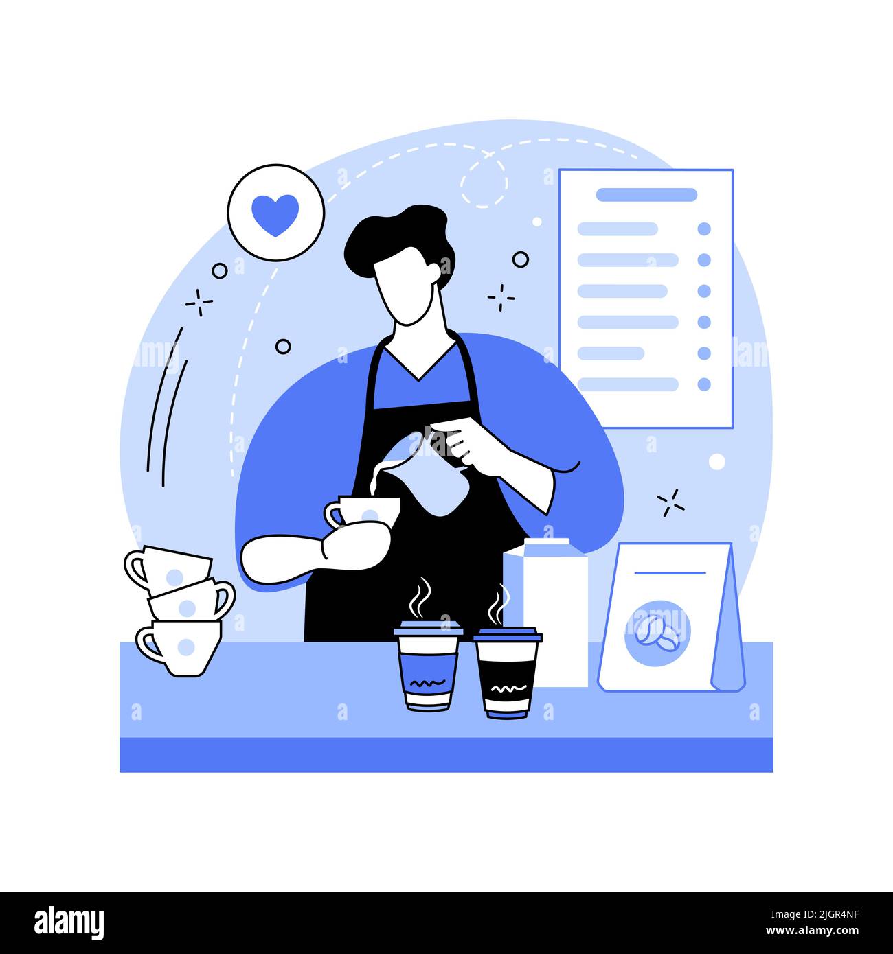 Perfect cappuccino isolated cartoon vector illustrations Stock Vector ...