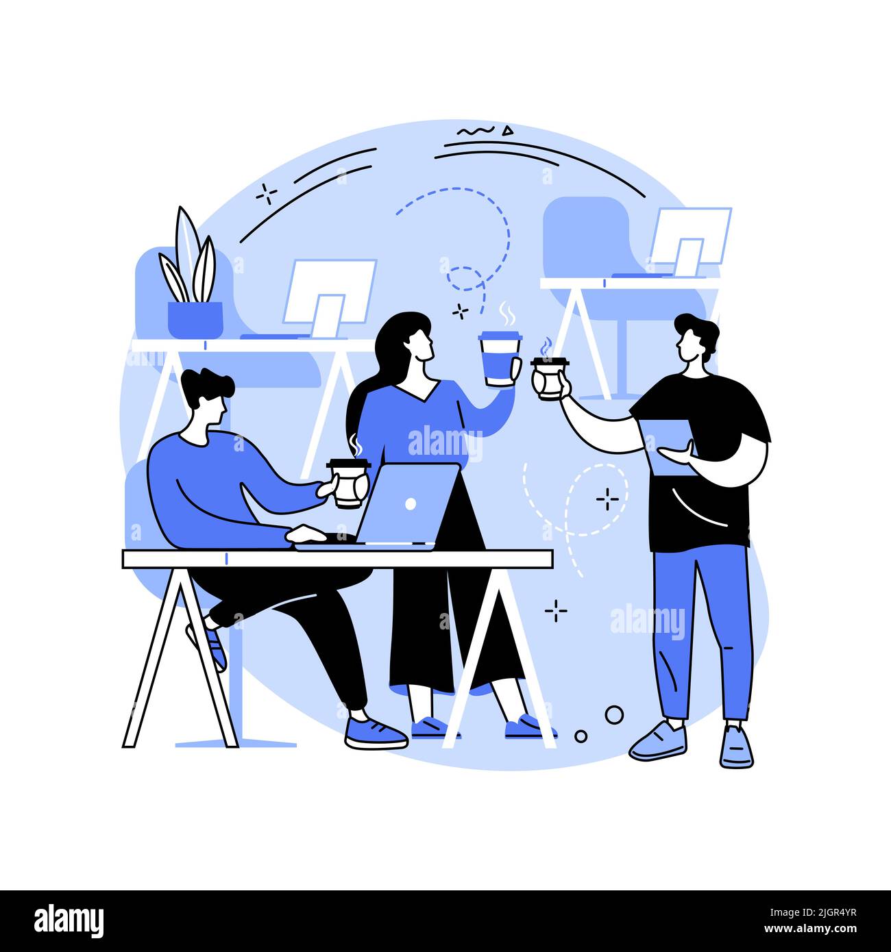 Business cartoon having fun work hi-res stock photography and images ...