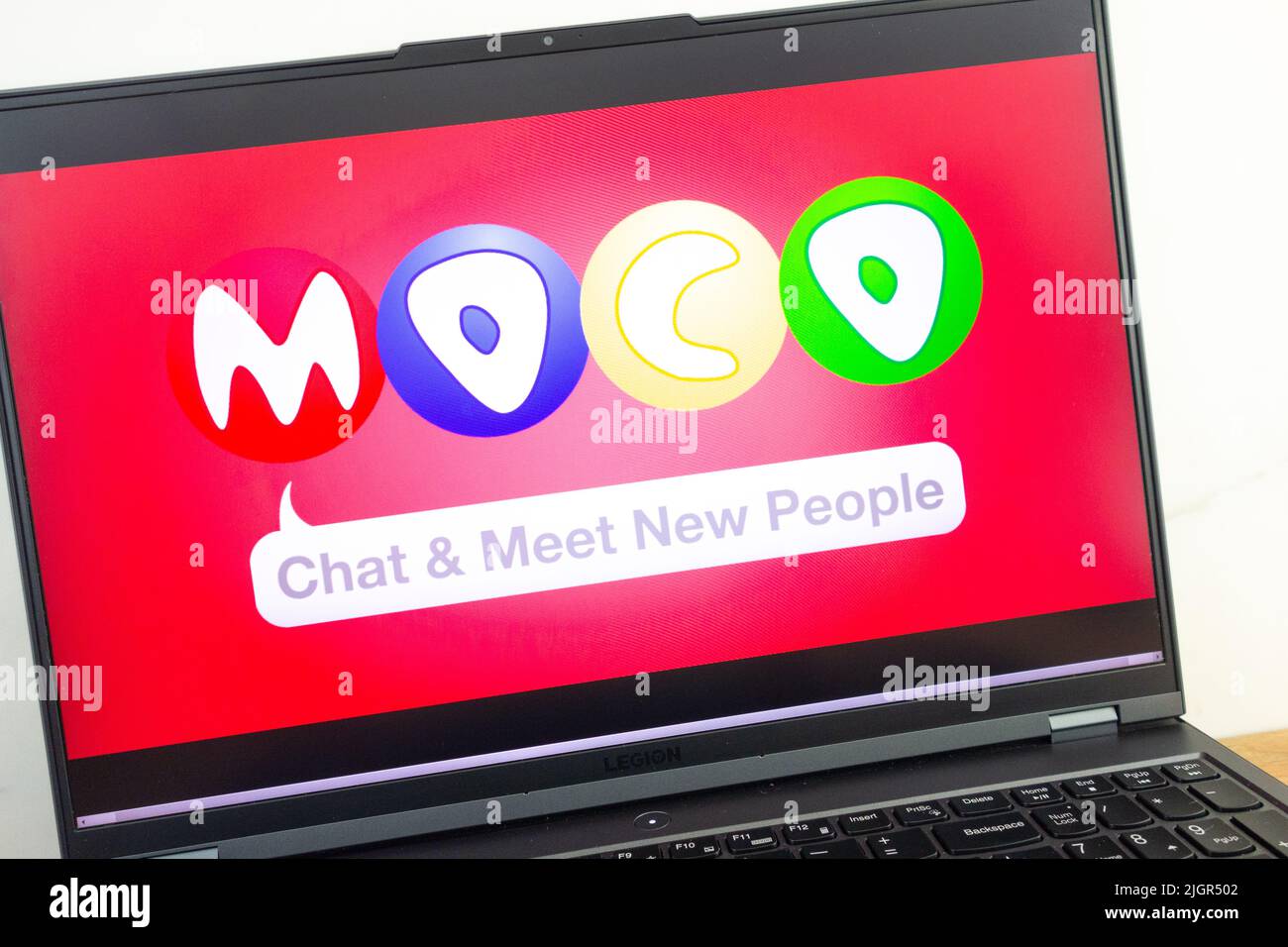 KONSKIE, POLAND - July 11, 2022: MocoSpace mobile social network app ...