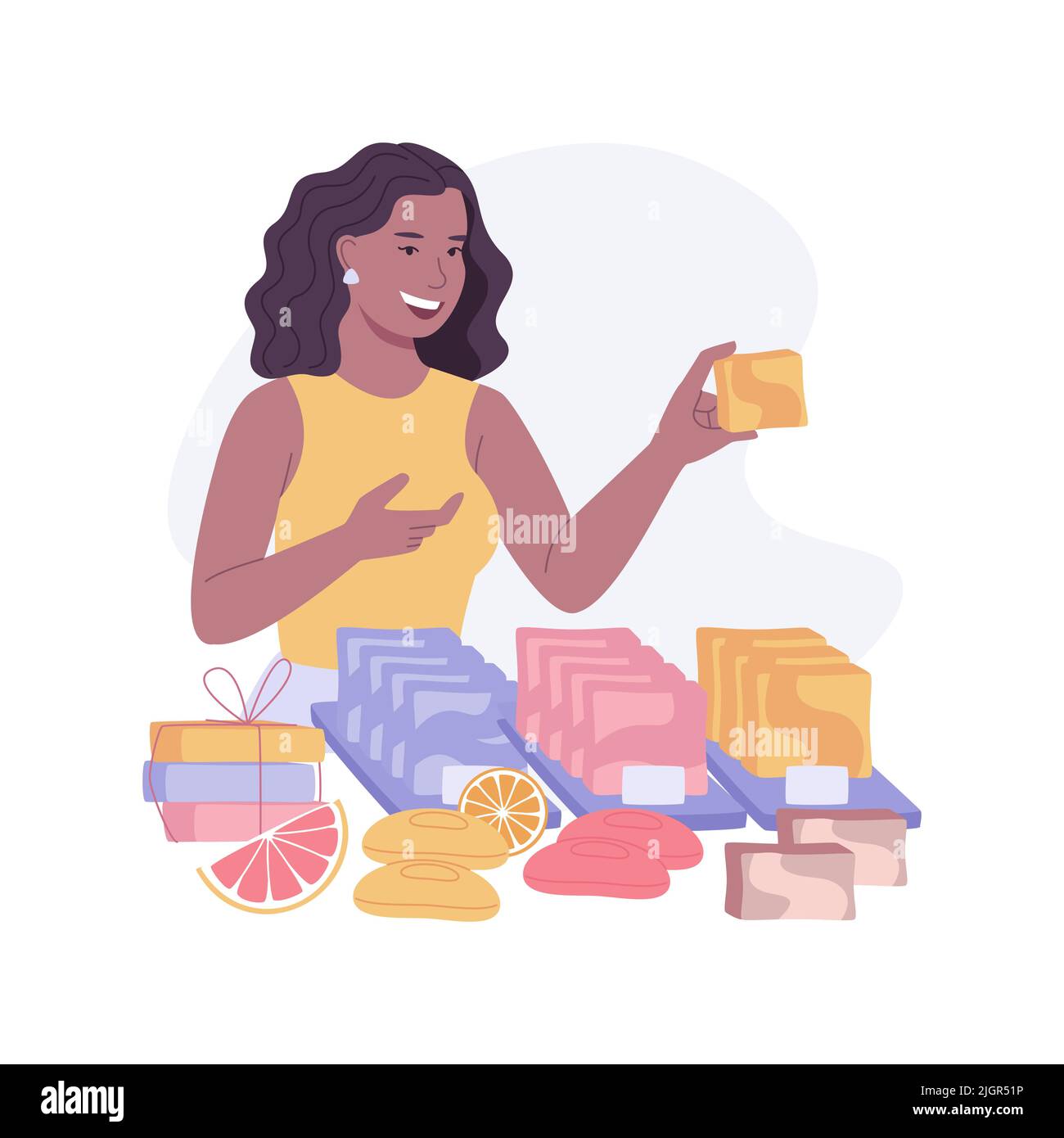 Homemade soap isolated cartoon vector illustrations Stock Vector Image ...