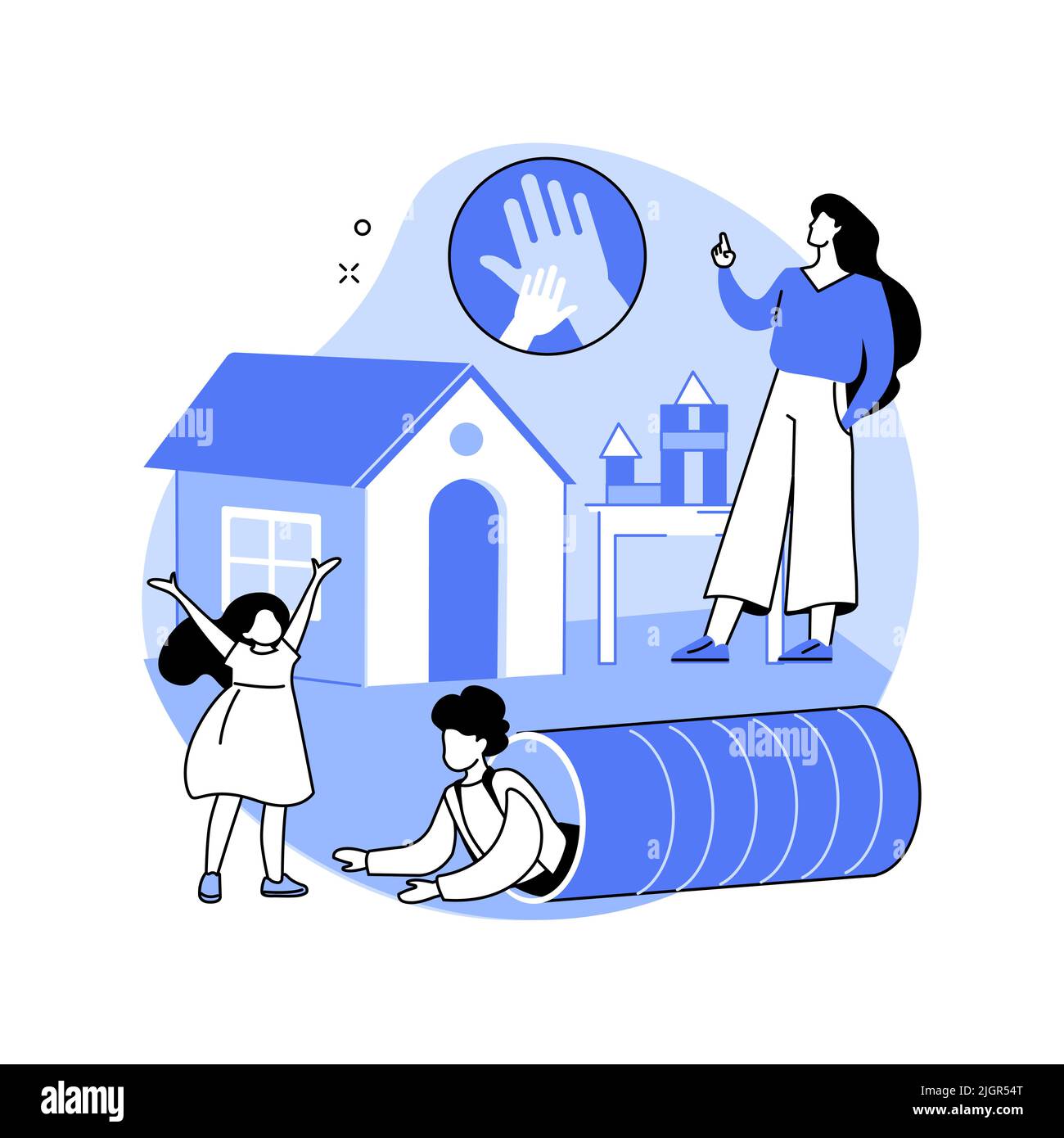 Drop-in childcare abstract concept vector illustration Stock Vector ...