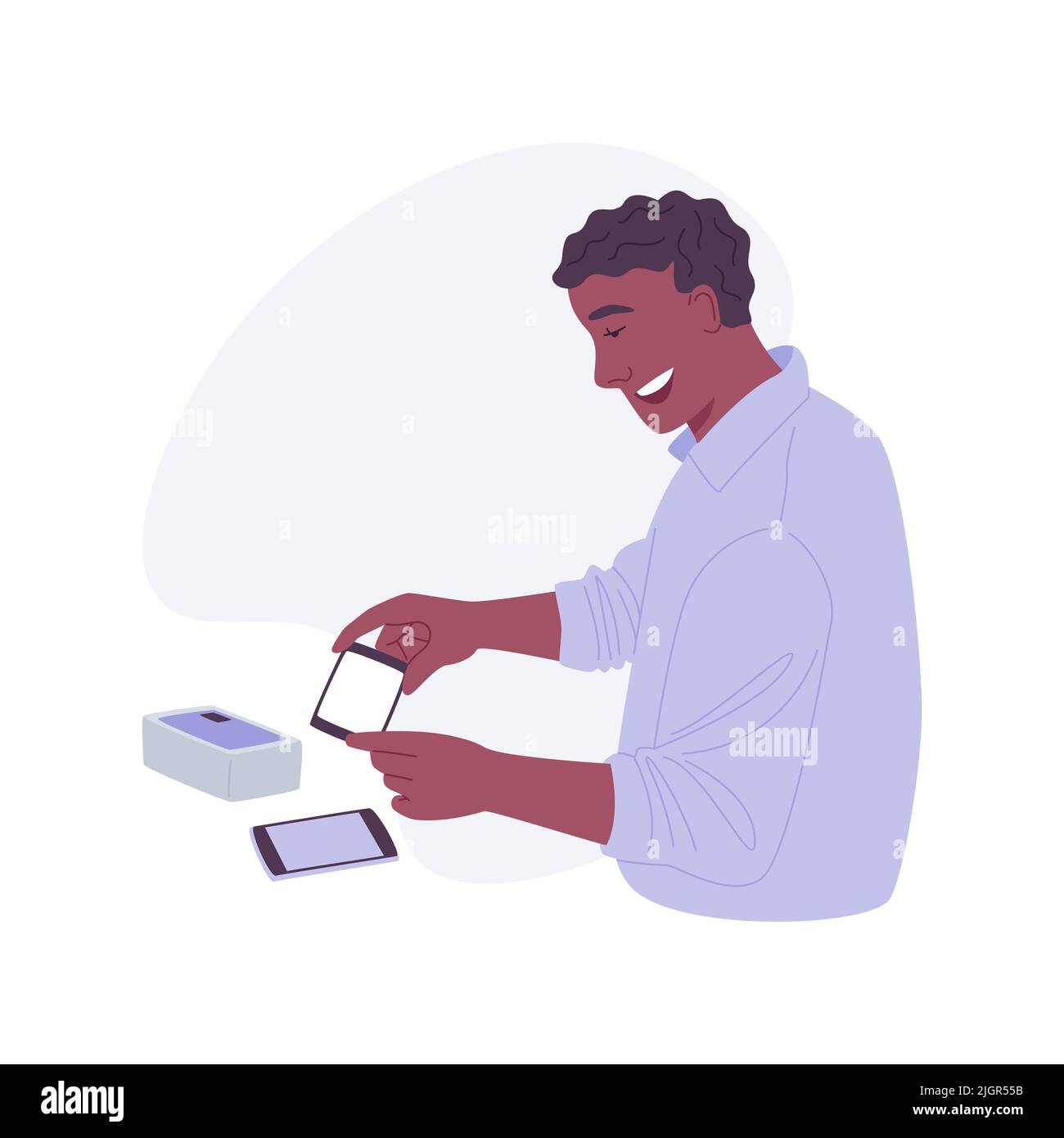 Sell used electronics isolated cartoon vector illustrations Stock ...