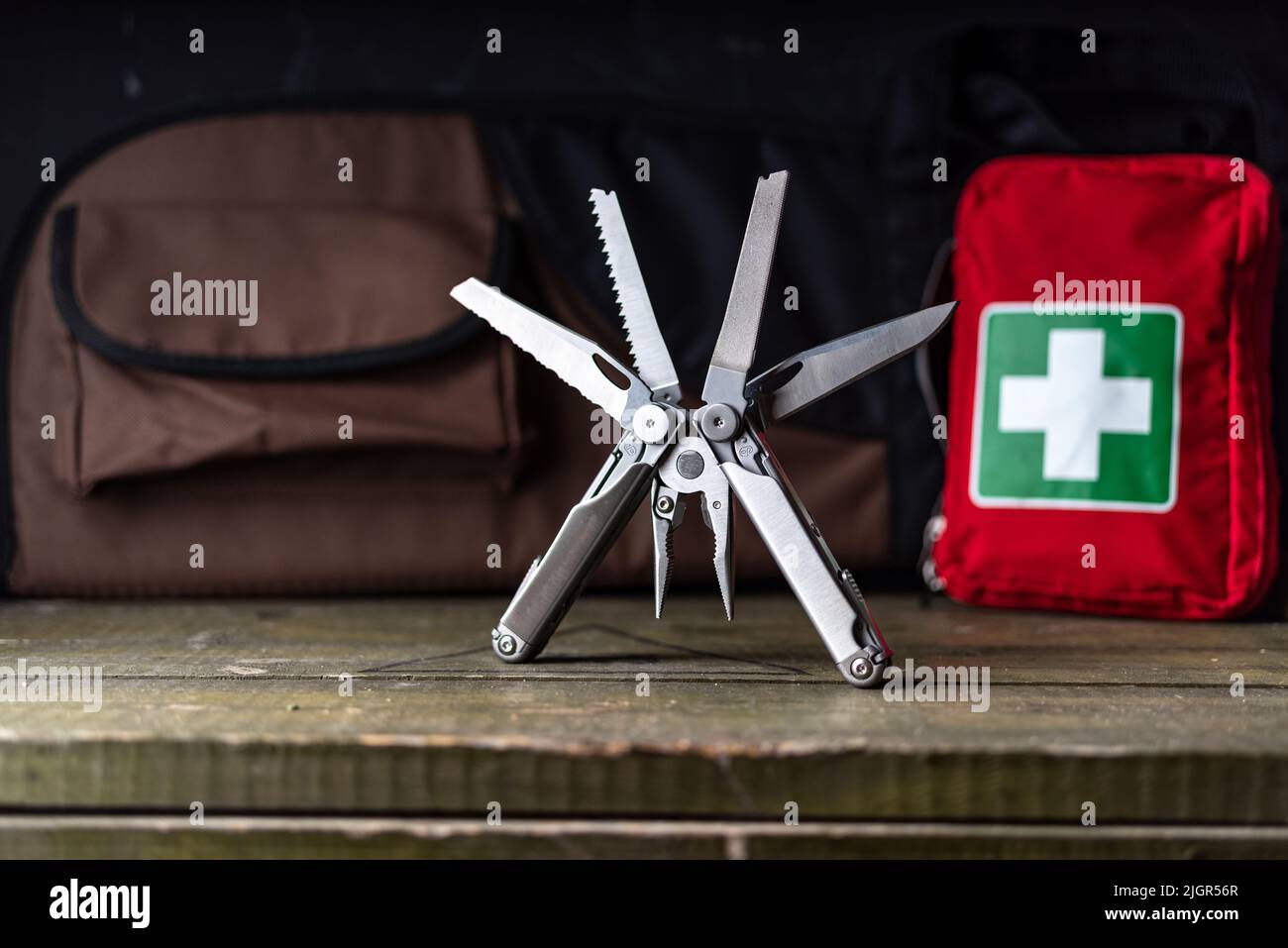 Universal tool and first aid kit. Lots of tools in one item ...