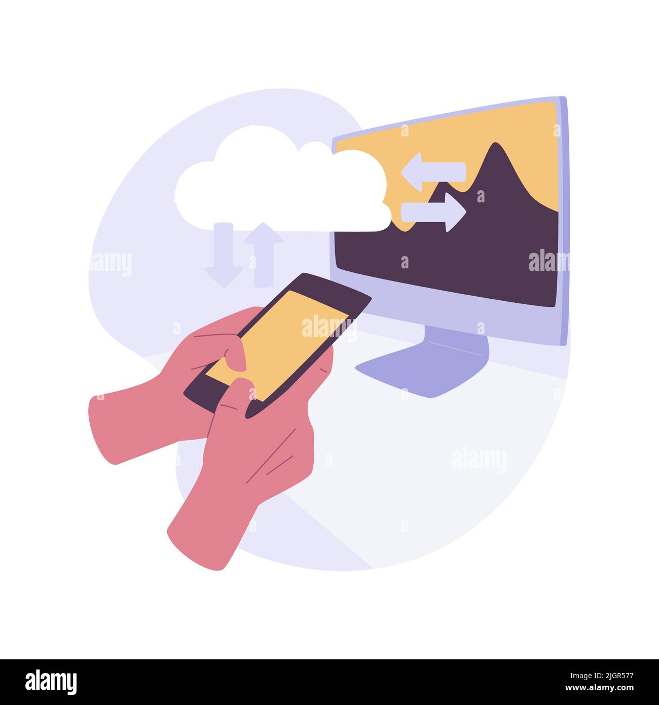 Data backup and recovery isolated cartoon vector illustrations Stock ...