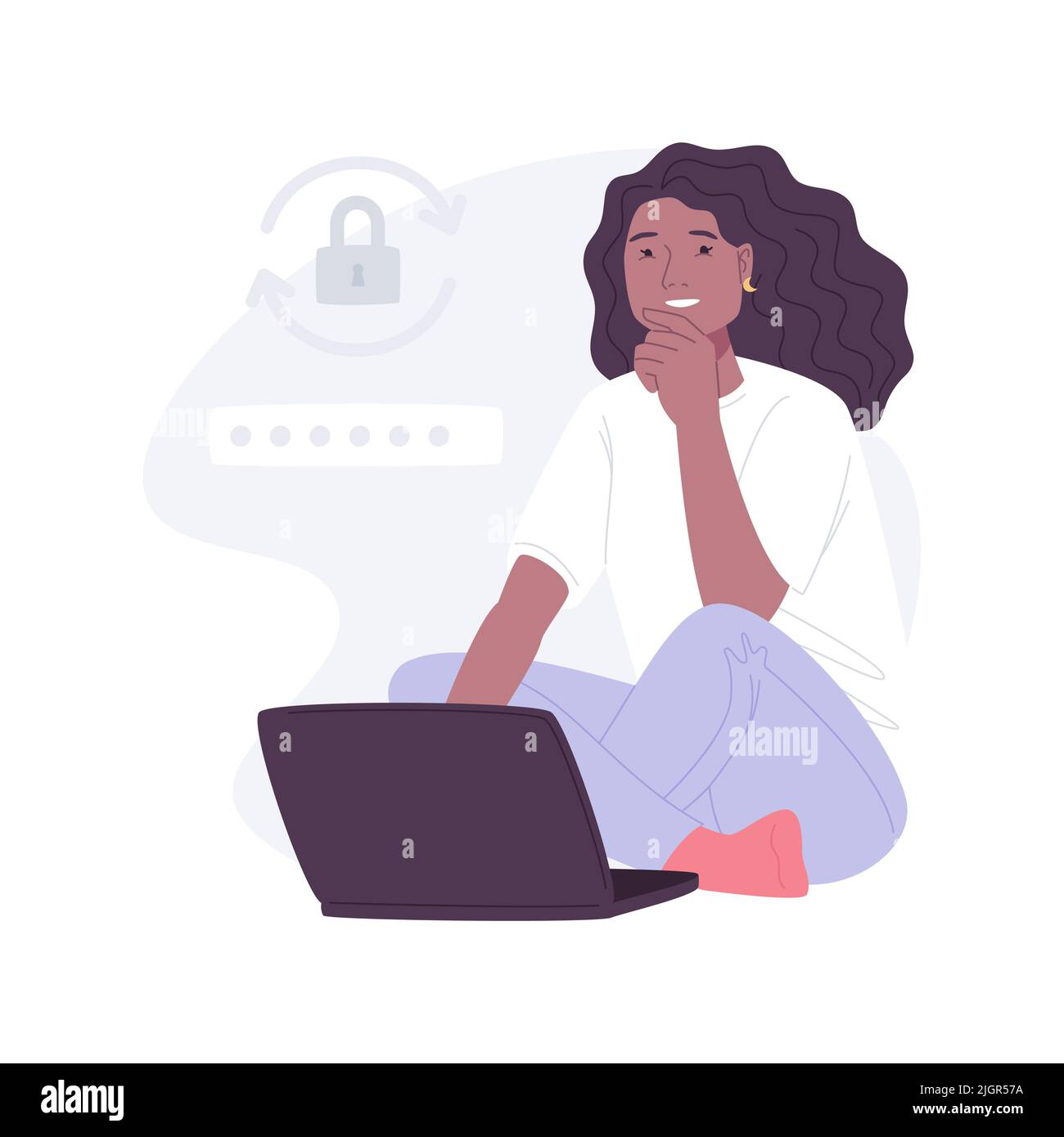 Create new password isolated cartoon vector illustrations Stock Vector ...