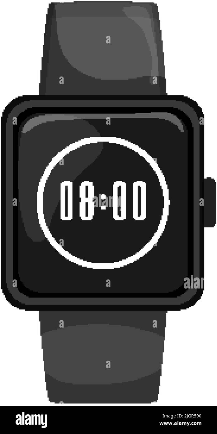 sport watch tracker cartoon vector illustration Stock Vector Image ...