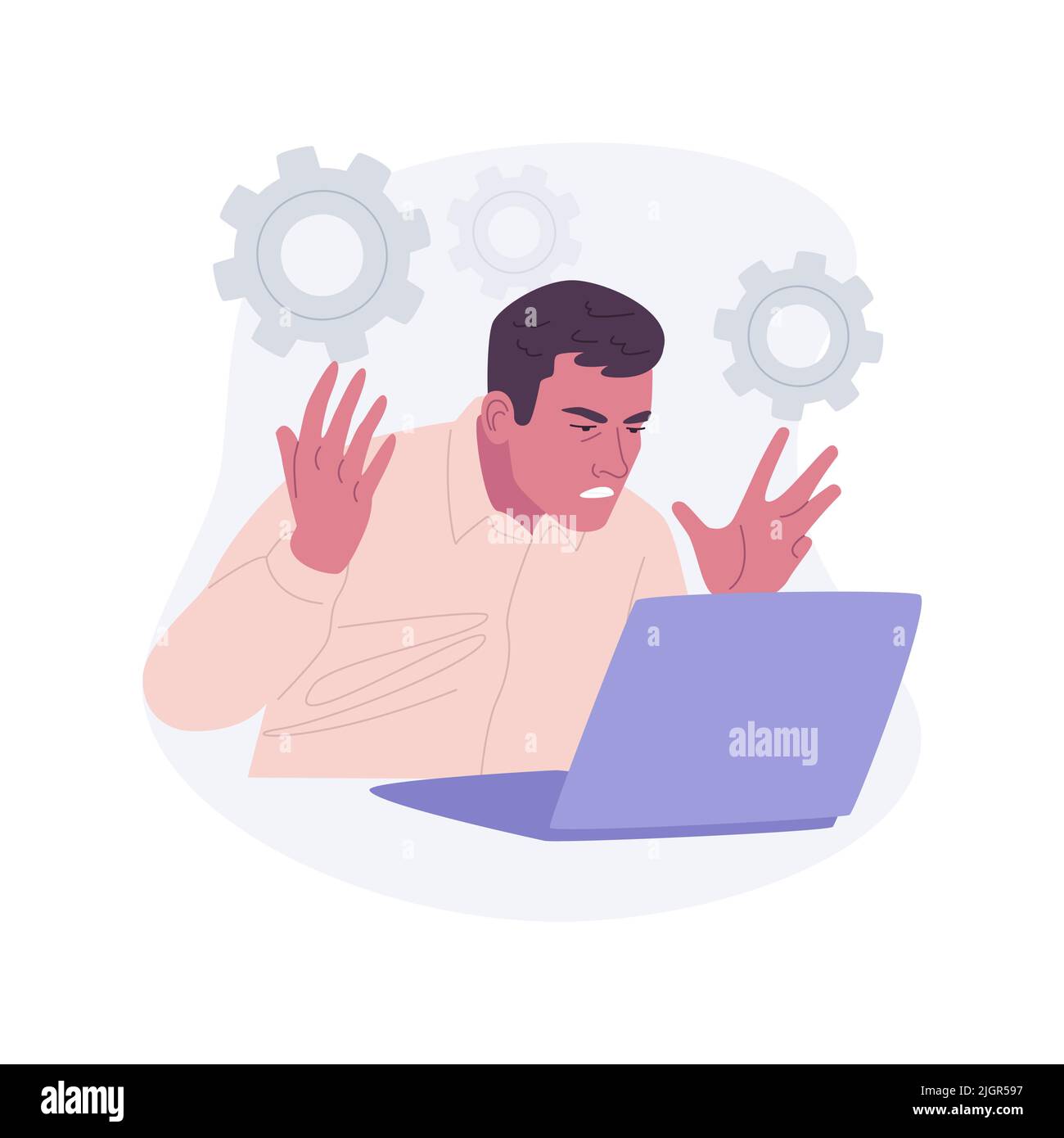 Software problems isolated cartoon vector illustrations Stock Vector ...