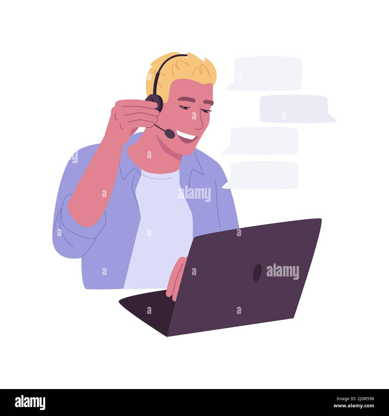 Troubleshooting isolated cartoon vector illustrations Stock Vector ...