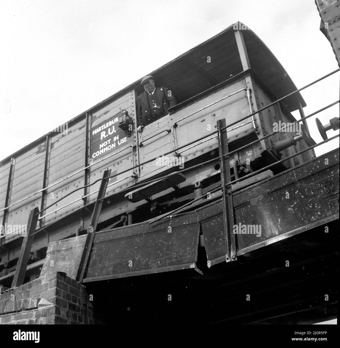 Cast iron railway bridge fractured with Steam locomotive crossing in ...