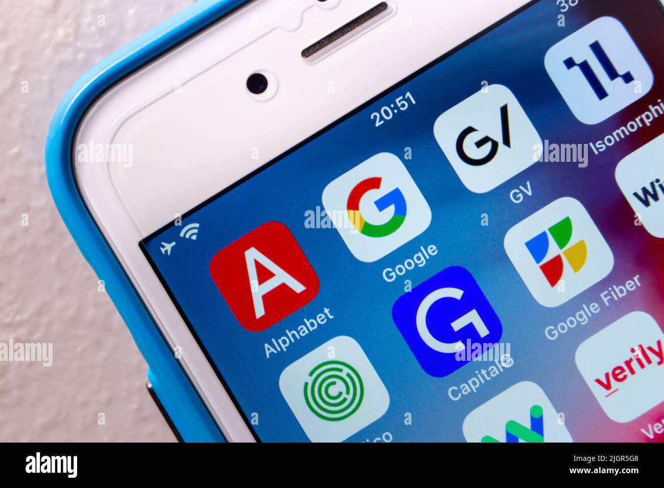 Alphabet inc. and Google icons with group subsidiaries (GV, LLC ...