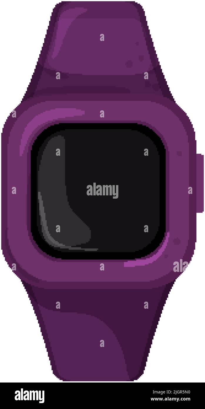 fitness watch tracker cartoon vector illustration Stock Vector Image ...