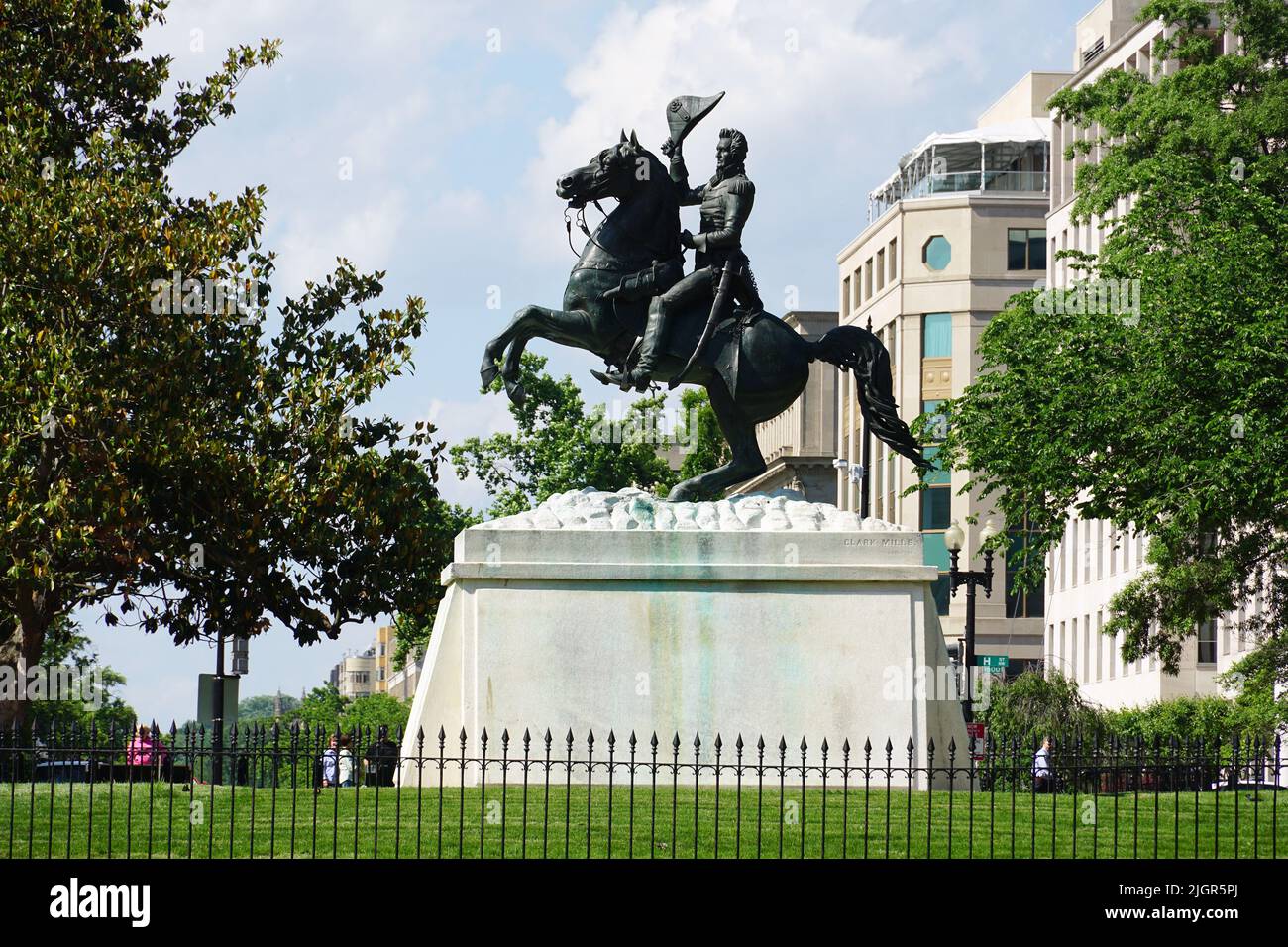 Equestrian statue of Andrew Jackson (by Clark Mills), Lafayette Square ...
