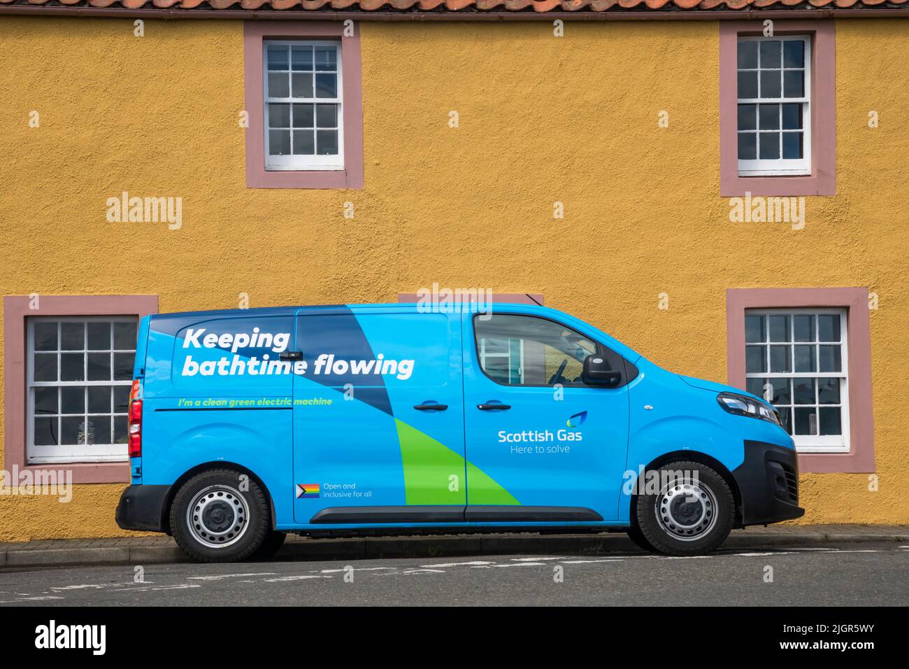A Scottish Gas van in St Monan's, Fife, Scotland Stock Photo - Alamy