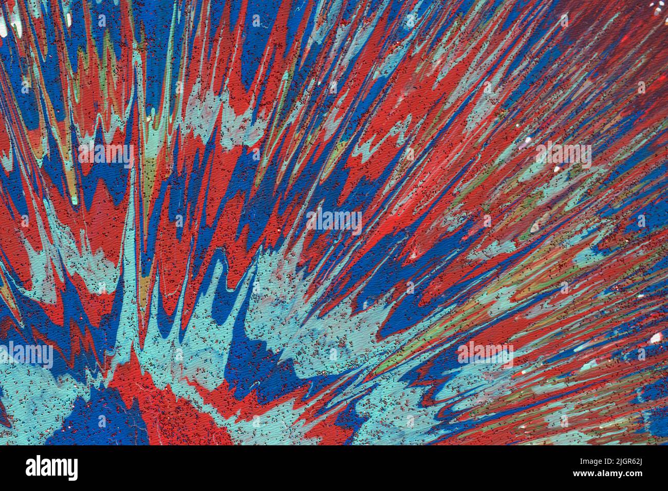 Blue and red spray paint on cardboard Stock Photo - Alamy