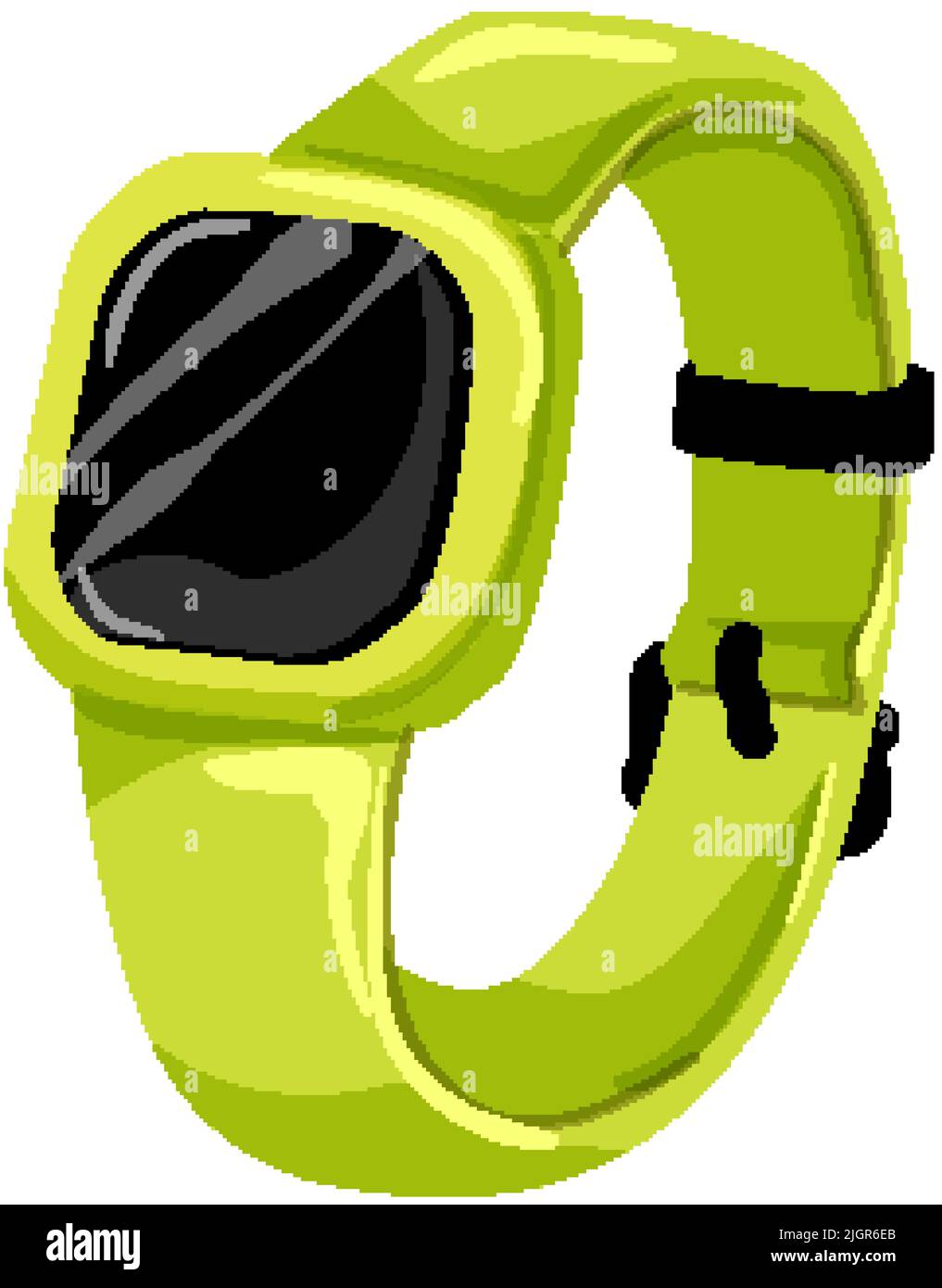 worlout watch tracker cartoon vector illustration Stock Vector Image ...