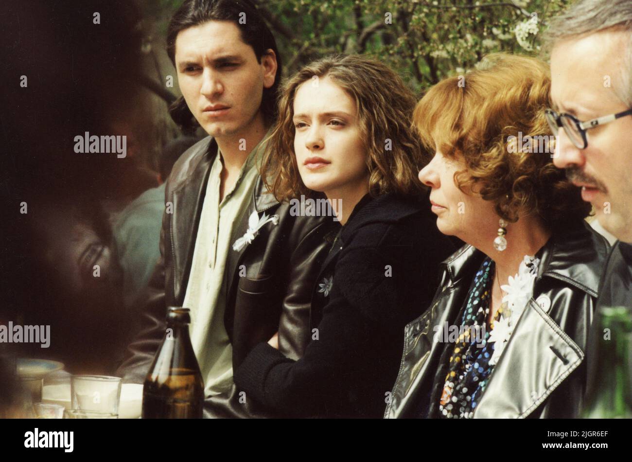 Romania, 2001. Actors Irina Dinescu & Emil Hostina during the shooting ...