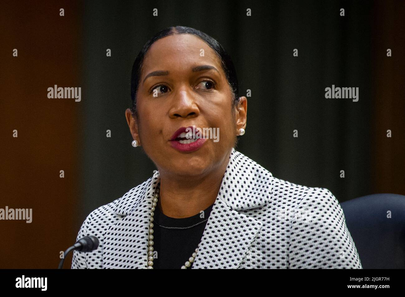 Illinois Lieutenant Governor Juliana Stratton appears before a Senate ...