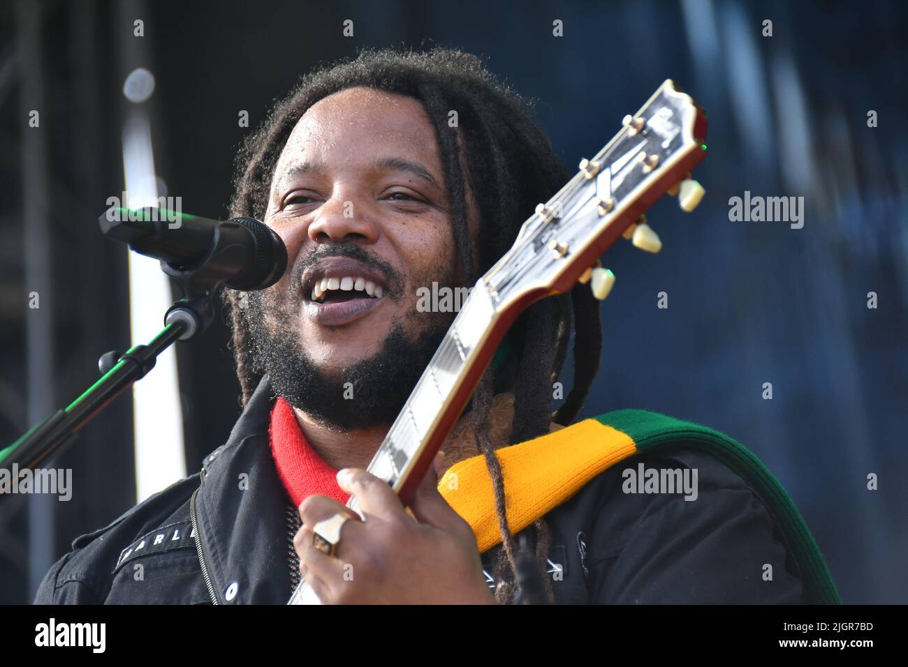 Singer, songwriter and musician Stephen Marley is shown performing on ...