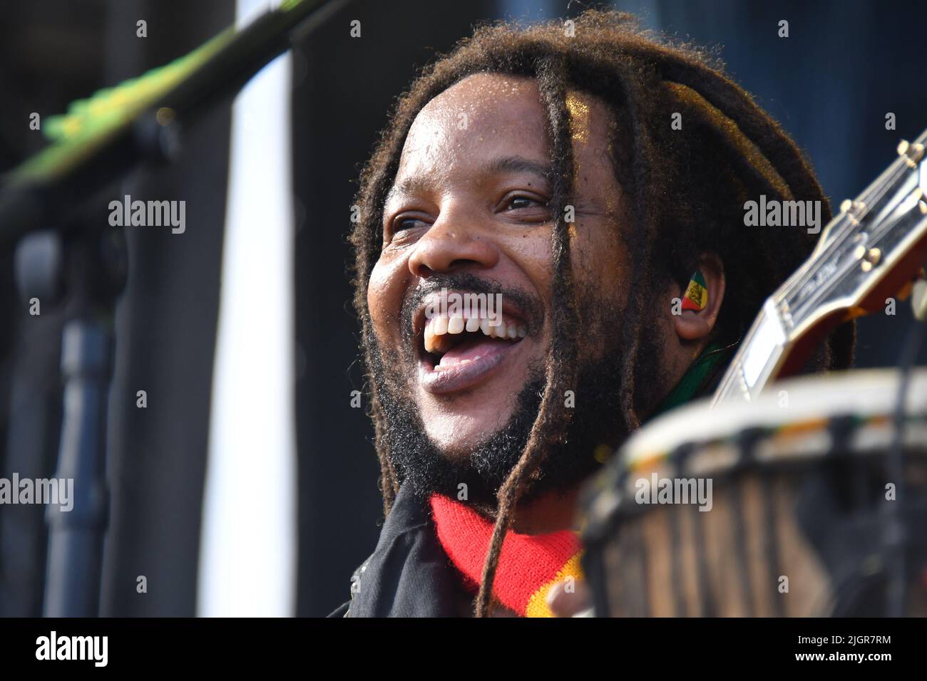 Singer, songwriter and musician Stephen Marley is shown performing on ...