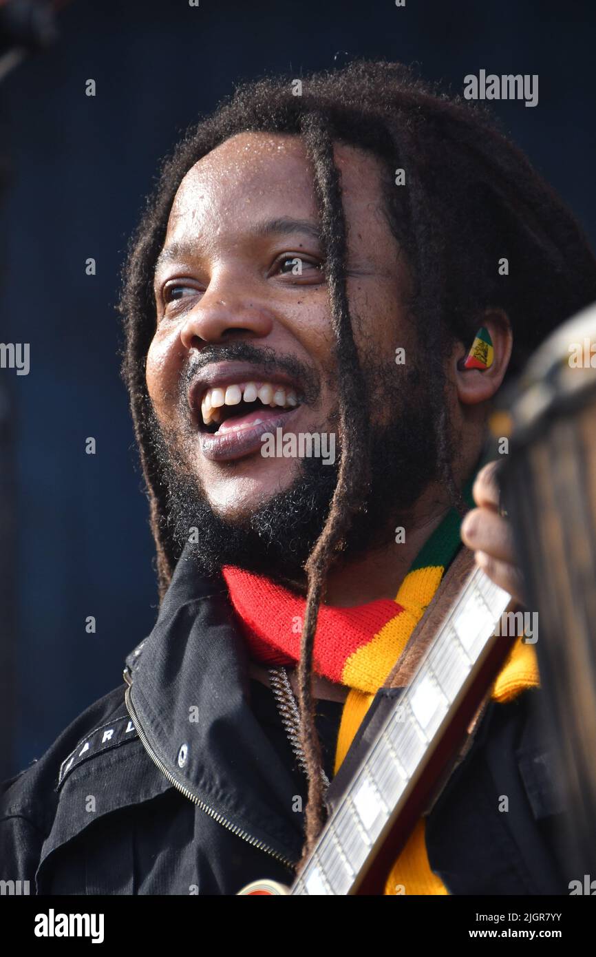 Singer, songwriter and musician Stephen Marley is shown performing on ...
