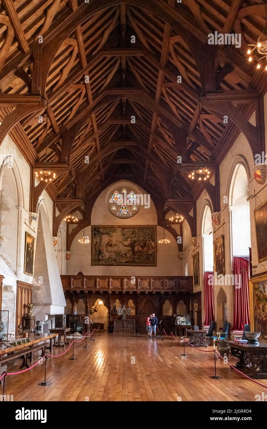 Arundel Castle Interior, Barons Hall Stock Photo - Alamy