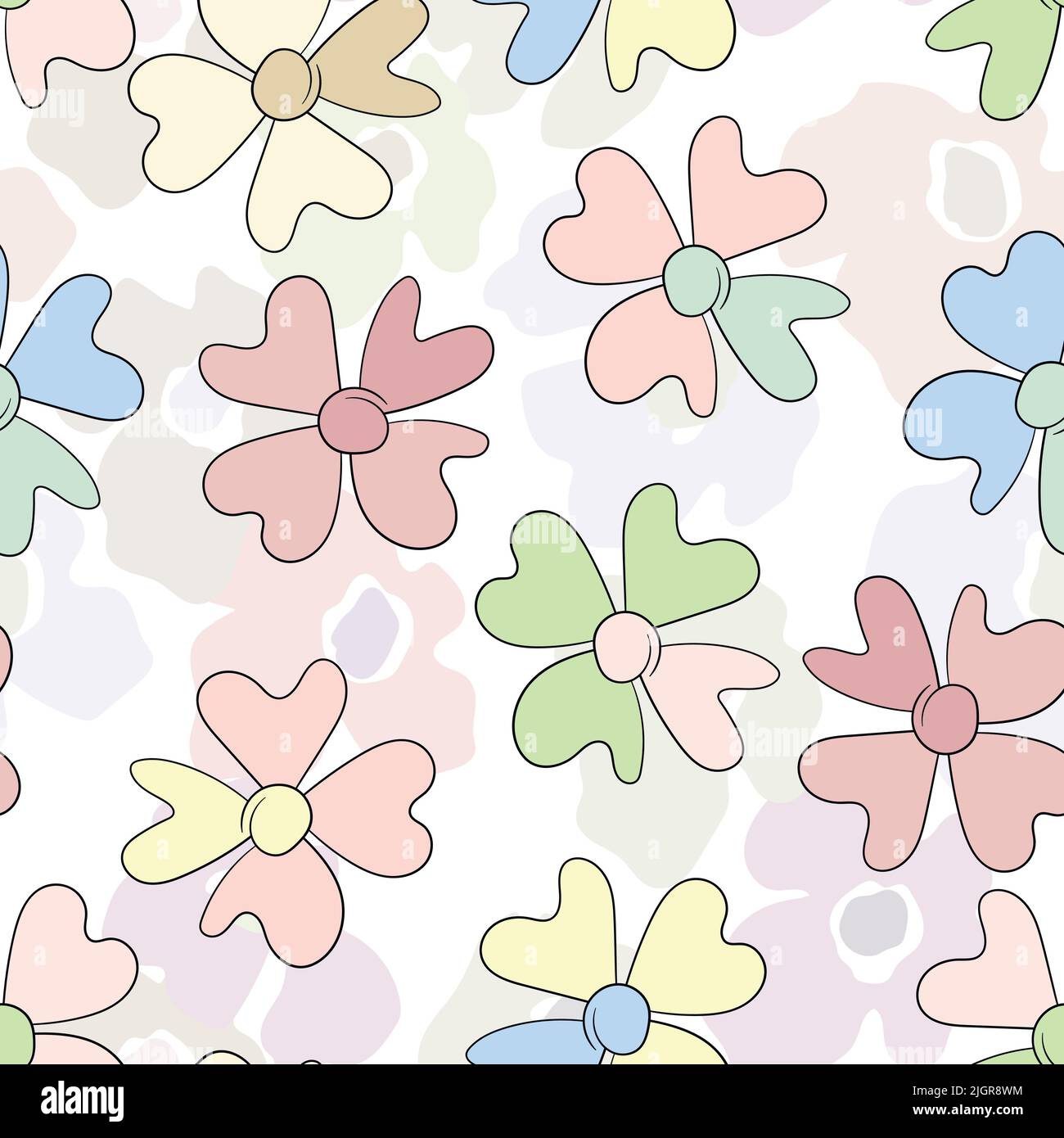 Seamless floral pattern with roses based on traditional folk art ...