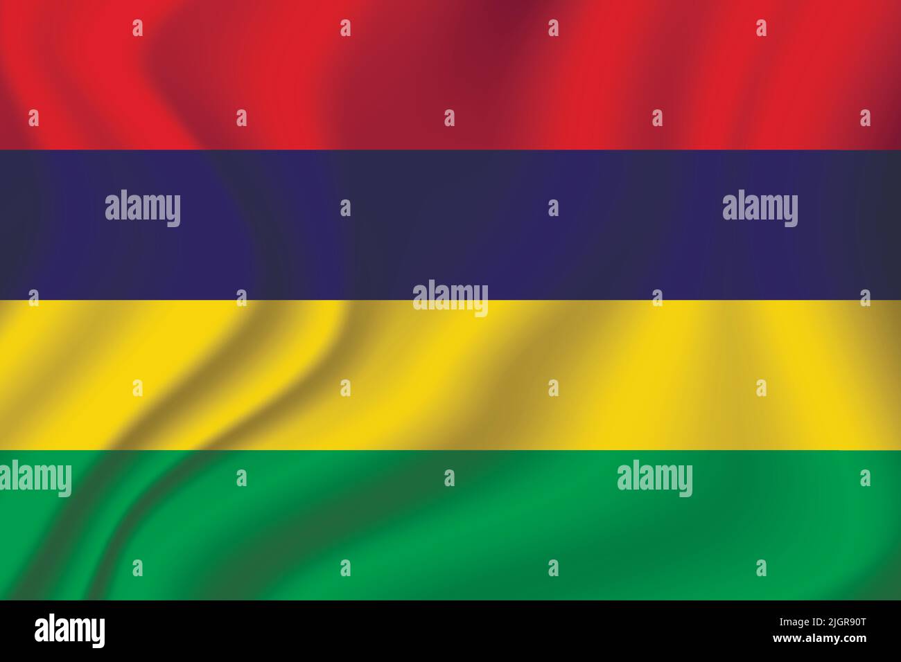 Flag of Mauritius. Mauritian national symbol in official colors ...