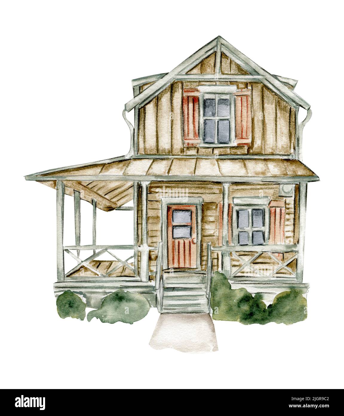 Old wooden farm house in Cut Out Stock Images & Pictures - Alamy