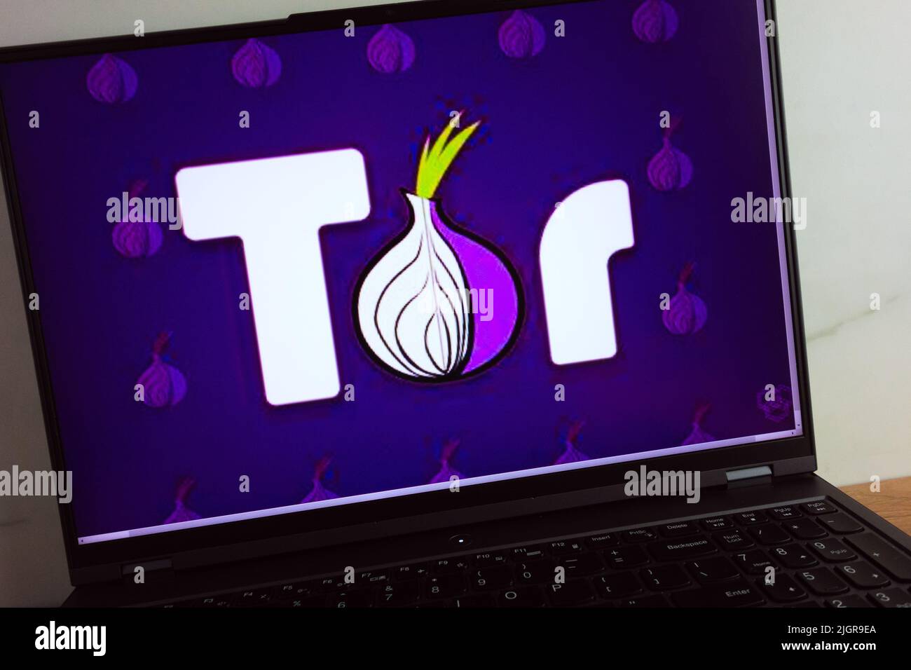 KONSKIE, POLAND - July 11, 2022: Tor web browser logo displayed on ...